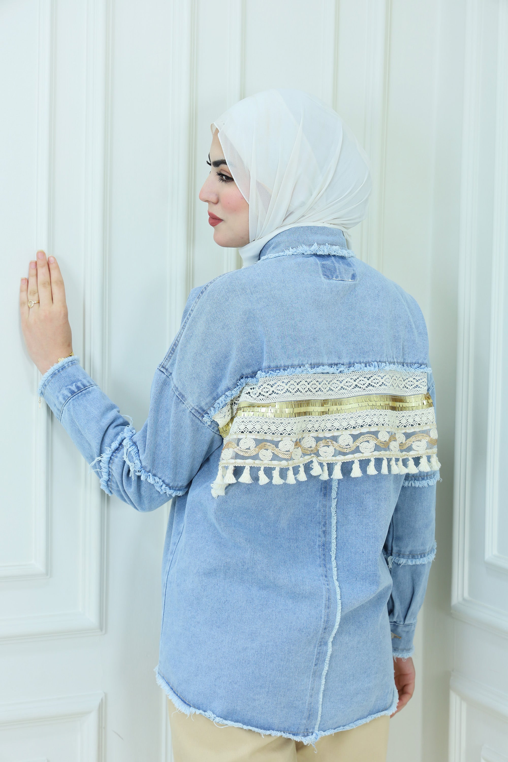 Shirt with Embroidered Back – D&F MODA